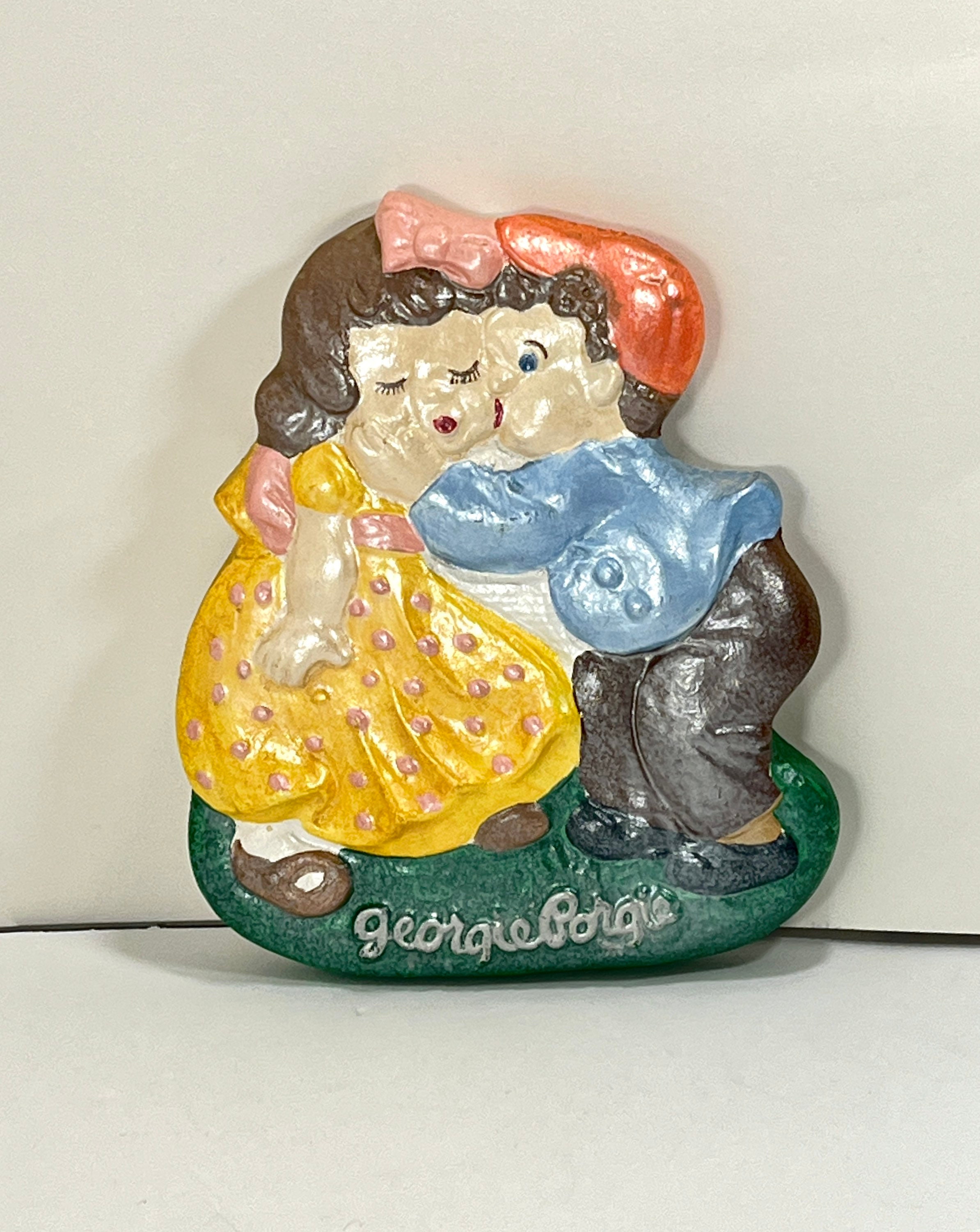 Vintage Nursery Rhymes Decor Georgie Porgie Chalkware Wall Art - Etsy