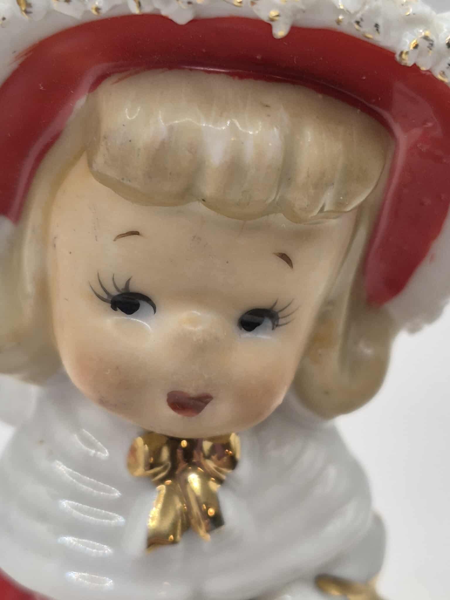 Lefton Angel Bell 1950s Vintage MCM Christmas Figurine With Sugared ...