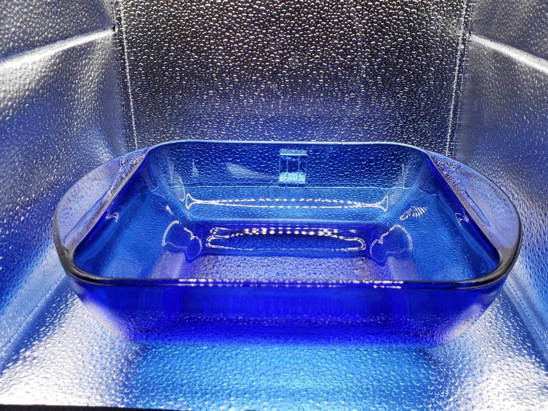 Anchor Hocking Cobalt Blue Glass Casserole or Baking Dish W Handles 2L ...