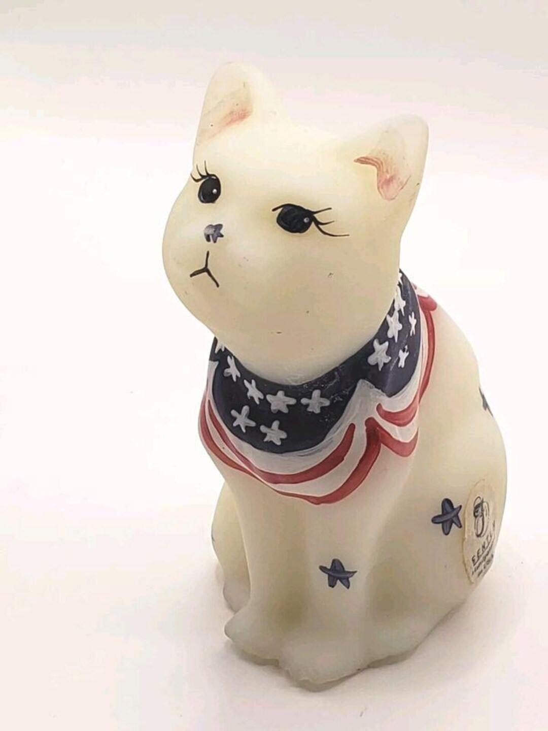 Fenton Special Edition White Cameo Satin Glass Cat With Limited Edition ...