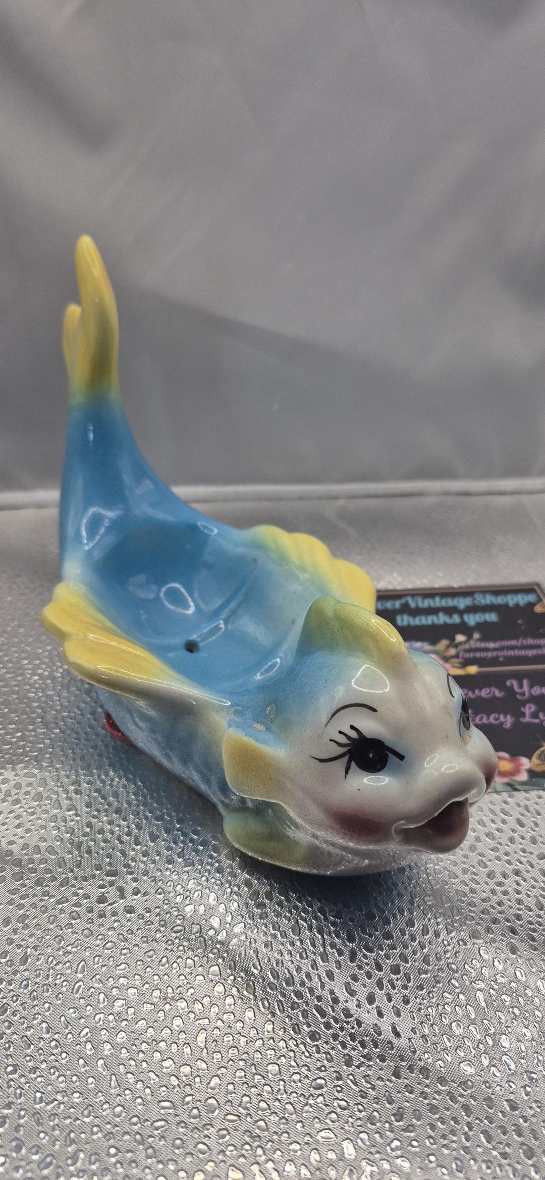 Retro Ceramic Fish Vintage Bathroom/kitchen Decor Soap-sponge/ Trinket ...