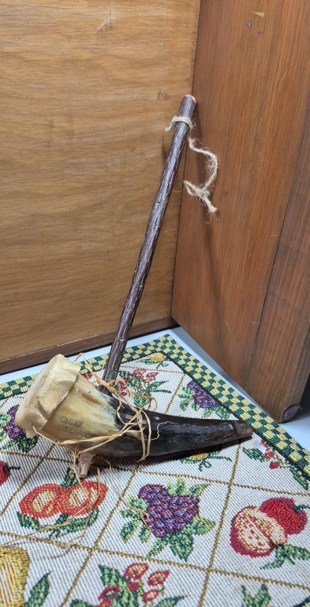 Native American Handmade Instrument - Horn & Hide Rattle by Chief ...