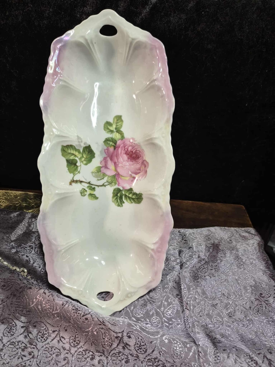 Orla Rose Serving Dish Vintage German Porcelain Condiment Oyster Plate ...
