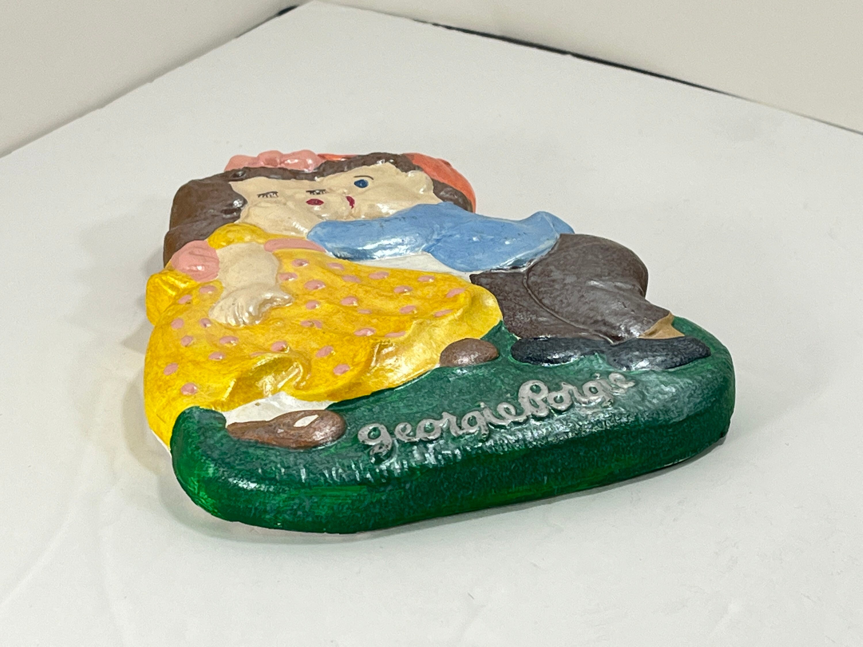 Vintage Nursery Rhymes Decor Georgie Porgie Chalkware Wall Art - Etsy