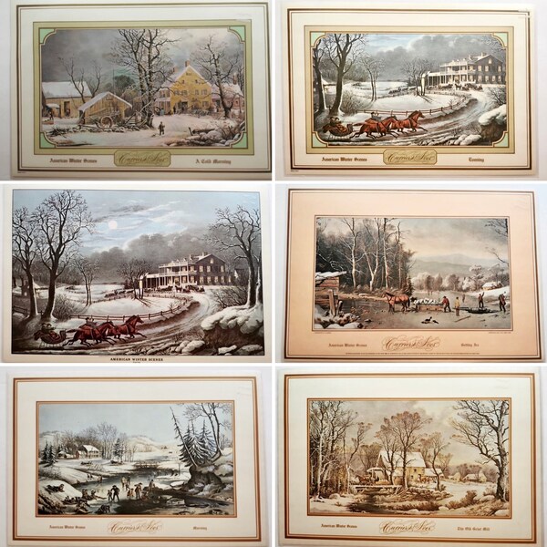 Currier Ives Prints - Etsy