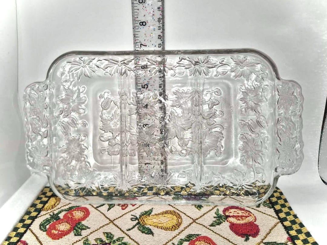 Elegant Crystal Glass Large Sectional Serving Platter Princess House ...