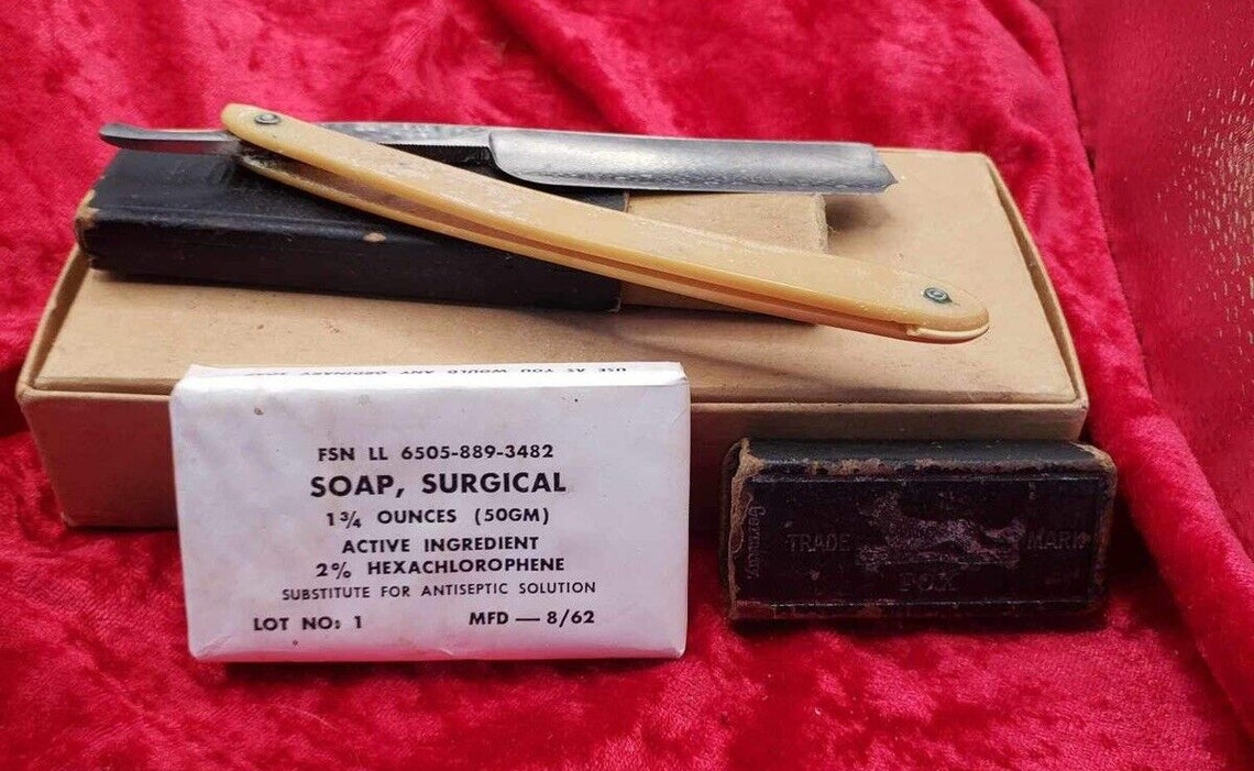 ANTIQUE Straight Blade - Koken Imperial Eagle Razor Mens Shaving by FOX ...