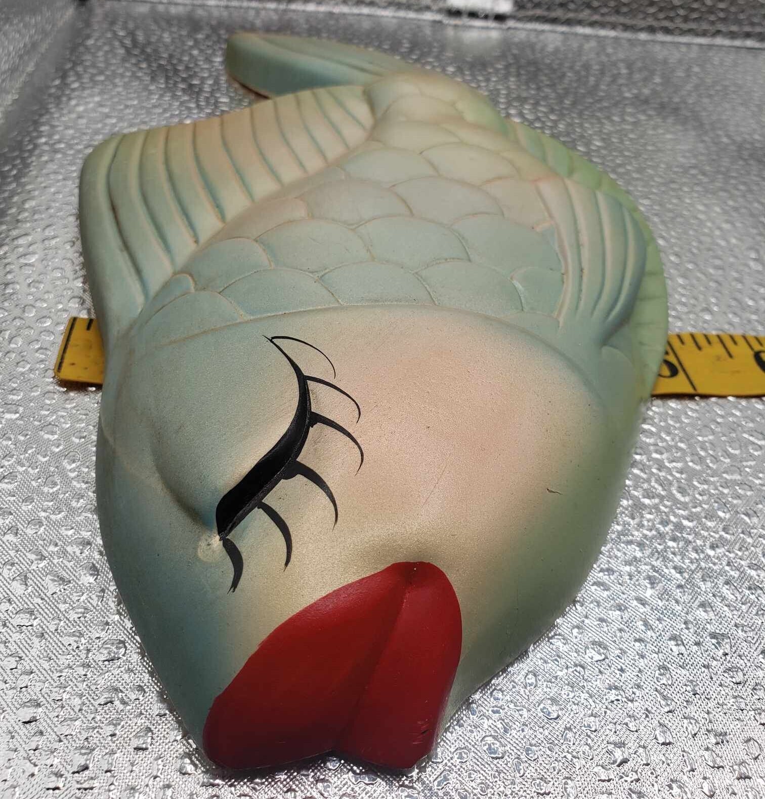 Large Vintage Chalkware Fish Plaque 1960's, 9x6 Super Cute Ready to ...