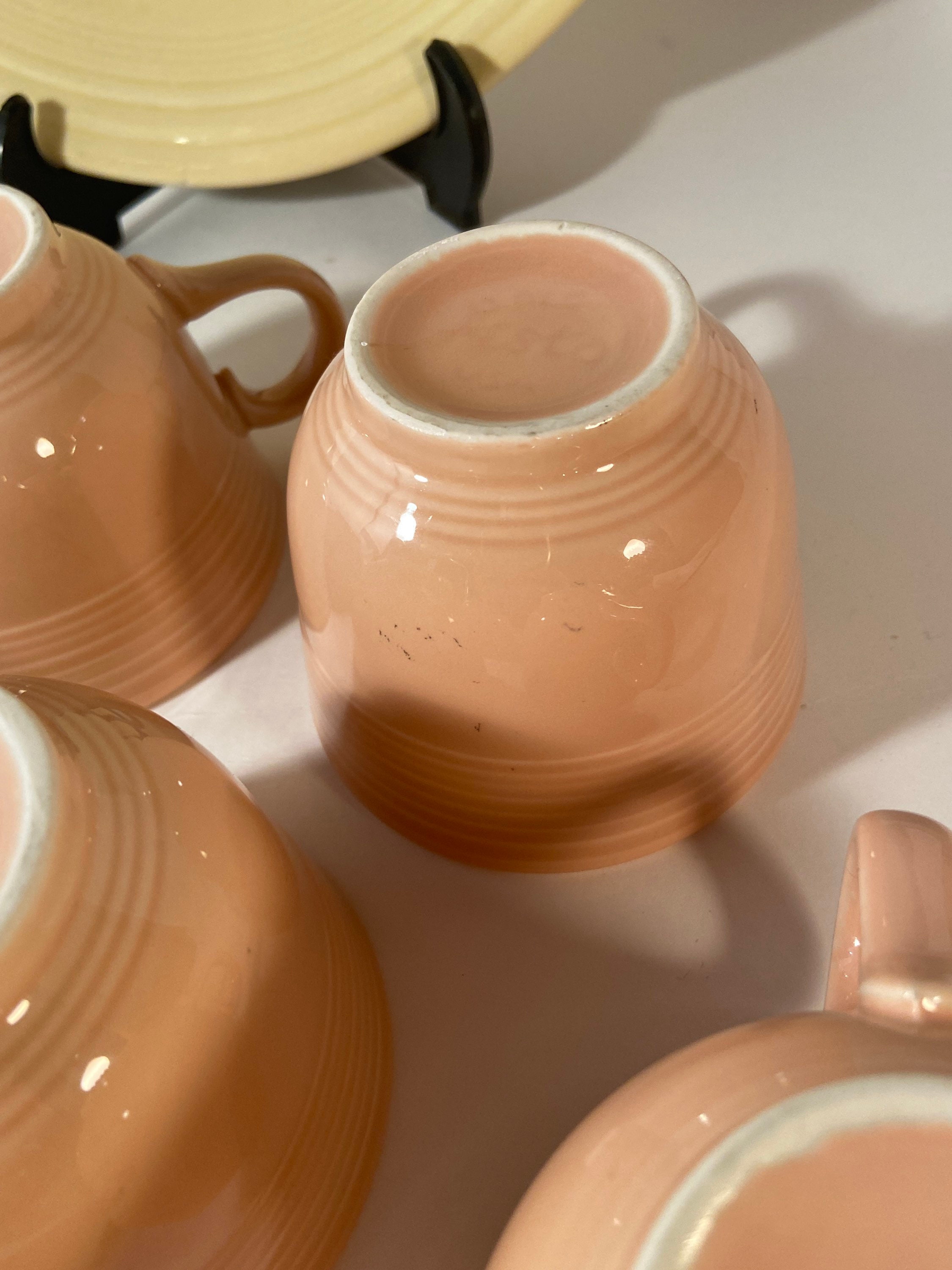 Vintage Collectible Fiesta Ware Pastel Pink Coffee Mugs / Cups | Etsy