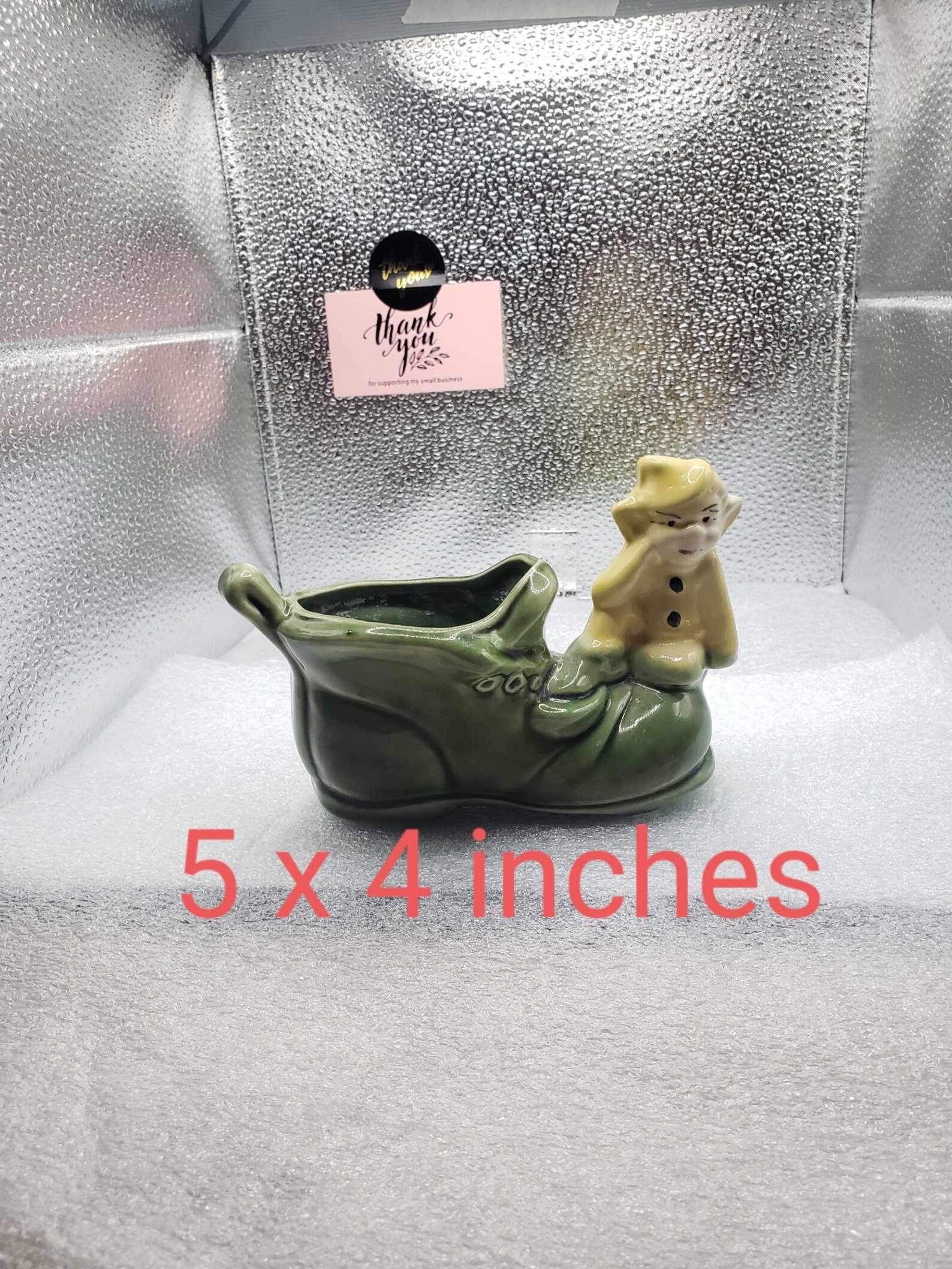 Vintage Cute Pixie Boot Planter 1950s Midcentury - Retro Elf in Yellow ...