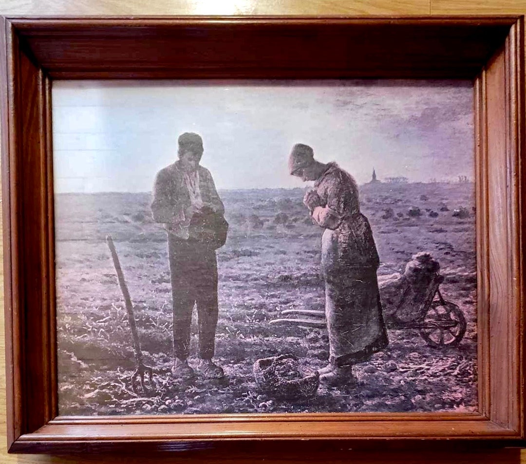 Antique Framed Original Print Jean-francois Millet ‘the Angelus’ of ...