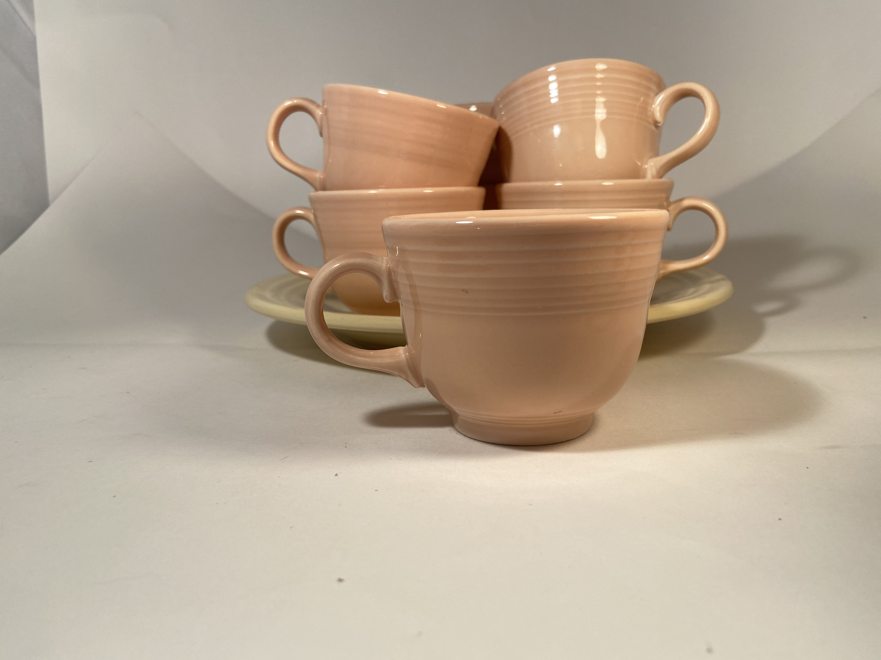 Vintage Collectible Fiesta Ware Pastel Pink Coffee Mugs / Cups | Etsy