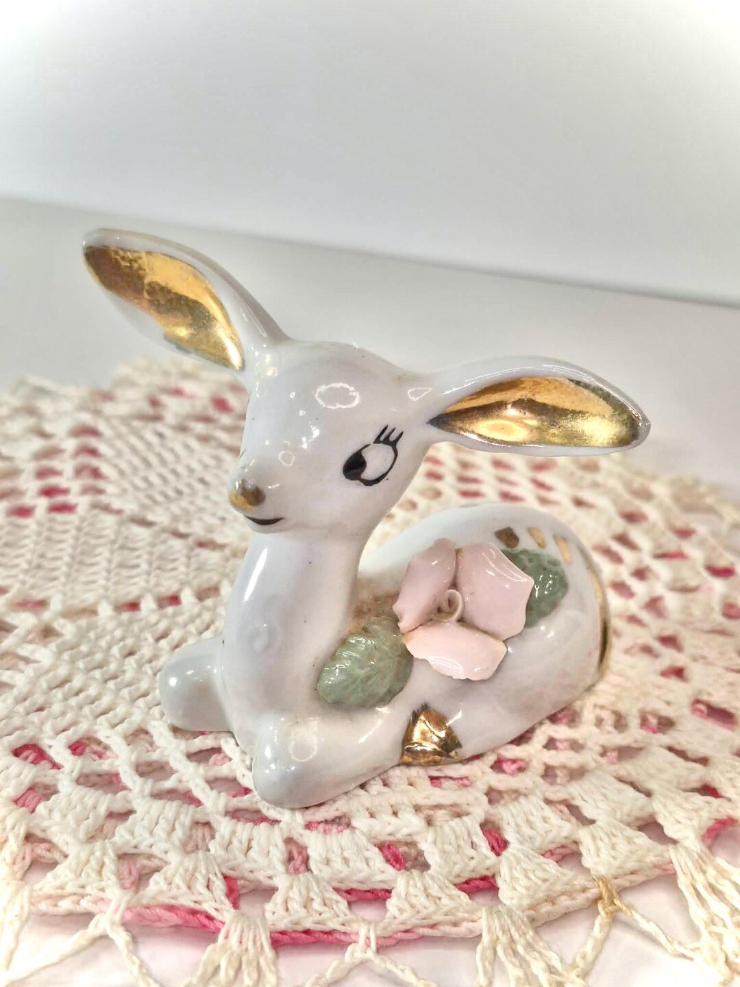 MCM Vintage Deer Figurine - Chase Porcelain Anthropomorphic Doe ...