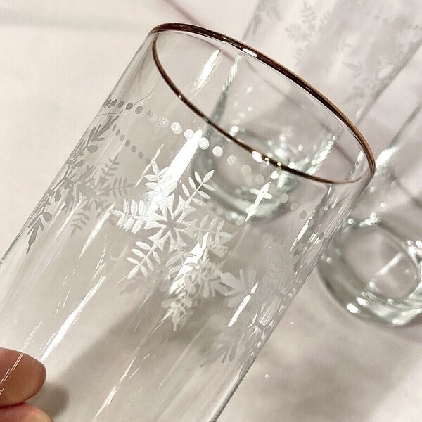 Snowflake Glassware - Etsy