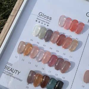 Solid Jelly Color Nails | CHOOSE Your Color | Gloss or Matte | Press on ...