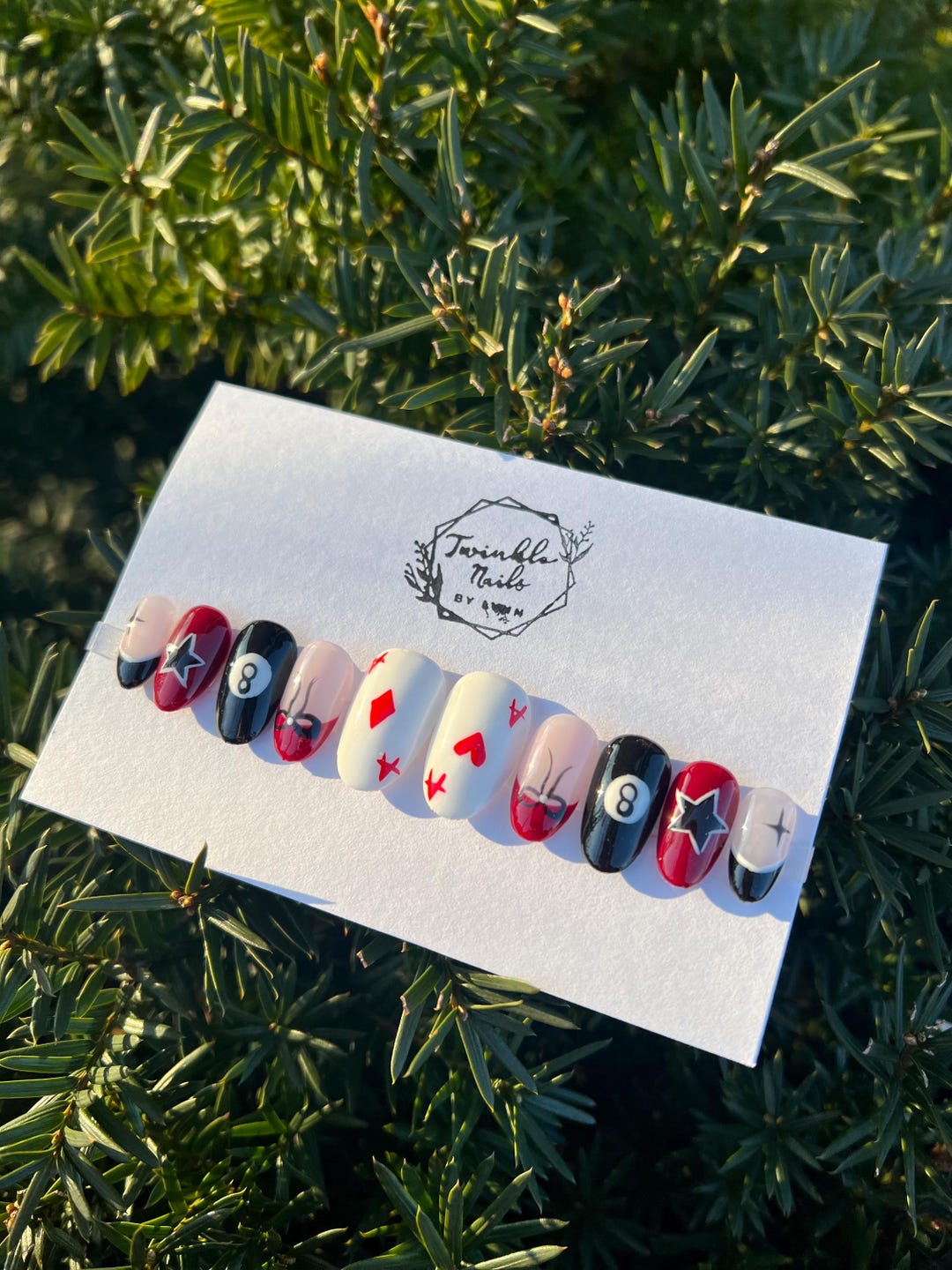 8 Ball Nails |fake Nails | Press on Nails | Glue on Nails - Etsy