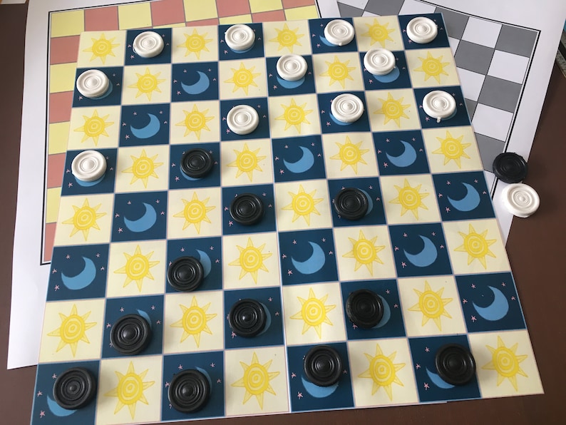 Chess/draughts Board Printable - Etsy