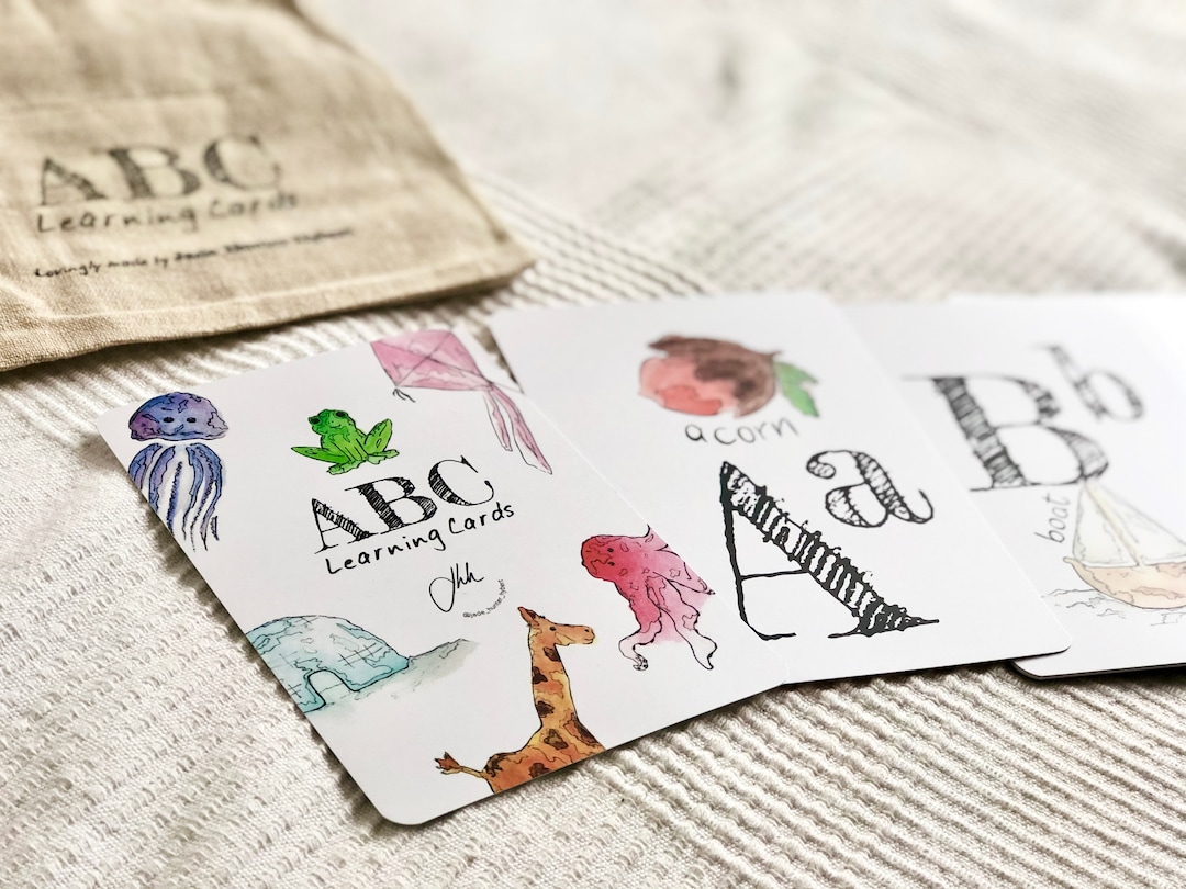 ABC Learning Cards - Flash Cards, Alphabet Cards, Educational Gift ...