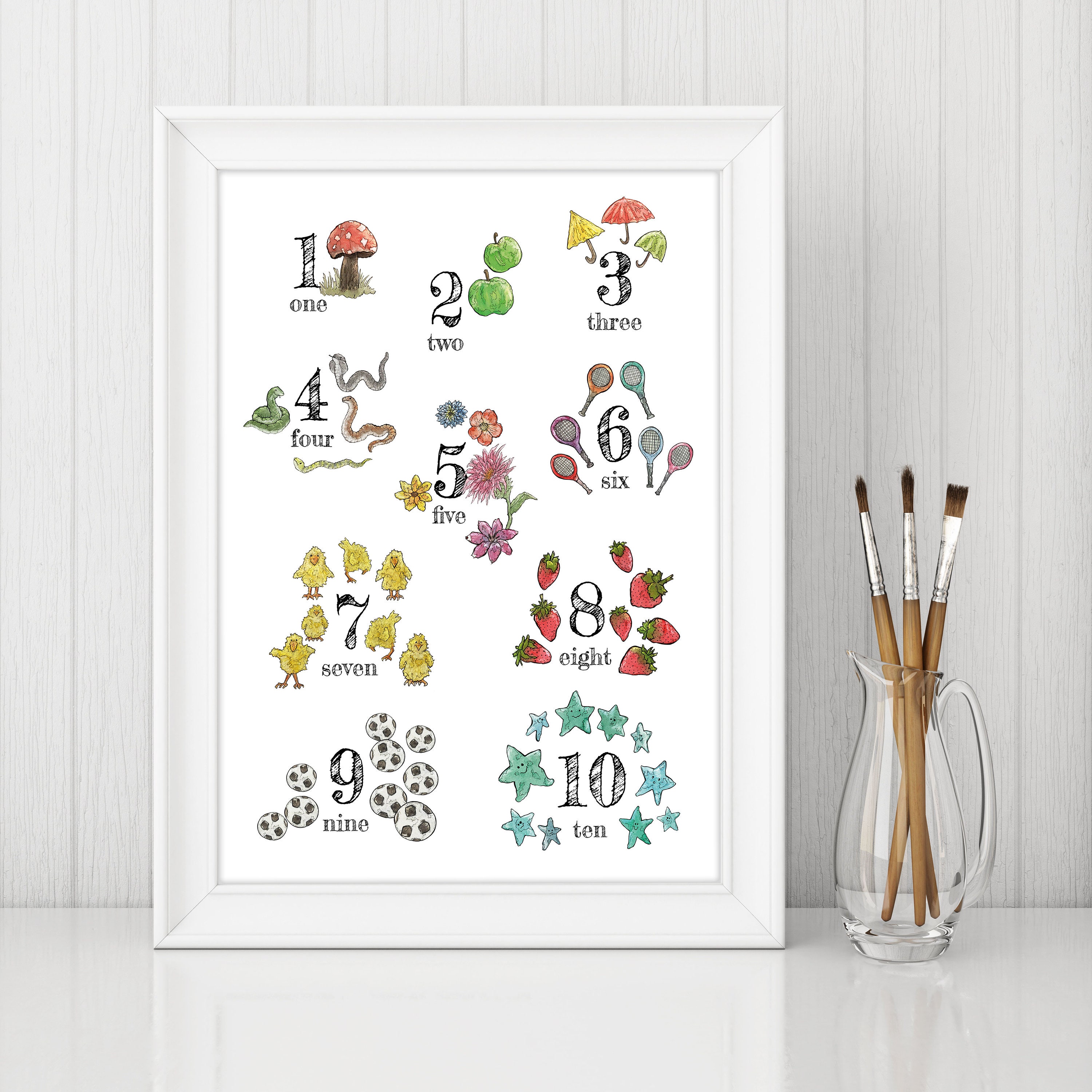 ABC Number Poster Gift Bundle 2 X A3 Posters Nursery - Etsy