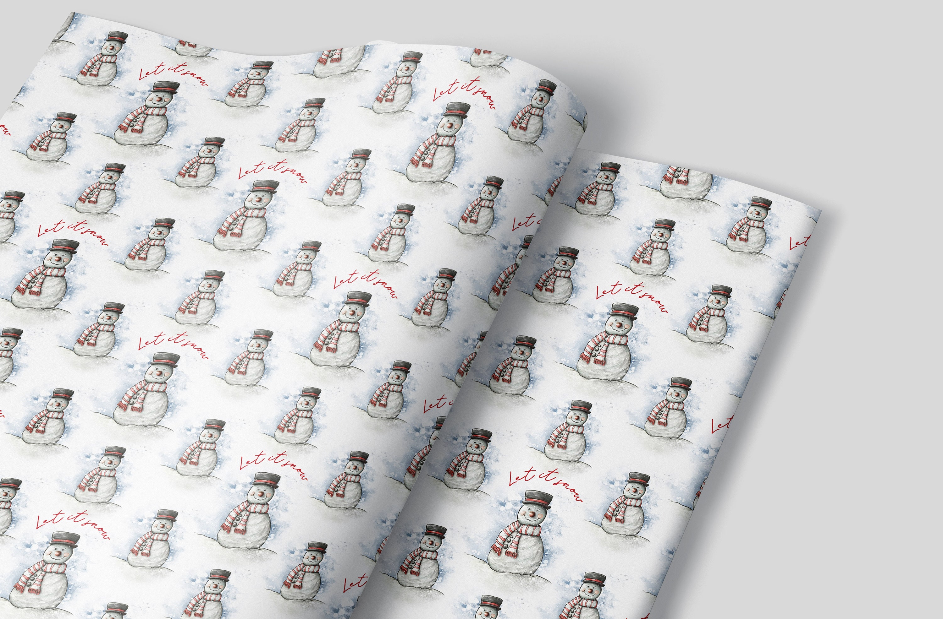 Snowman Wrapping Paper Christmas Gift Present - Etsy New Zealand