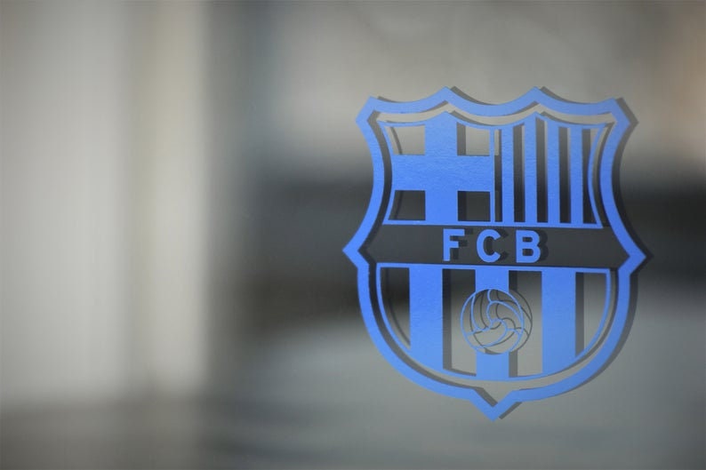 FC BARCELONA Logo Die-cut Vinyl Decal Sticker - 5 Inches for Helmet ...