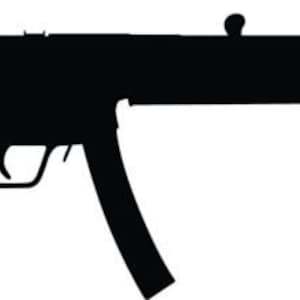 Havensticks MP5 Gun Rifle Decal Vinyl Sticker, Laptop, Car, Trucks ...