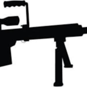 Havensticks- (2 Set) Barrett 50 Caliber Gun Rifle Decal Vinyl Sticker ...