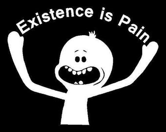 Existence is Pain Sticker - Etsy