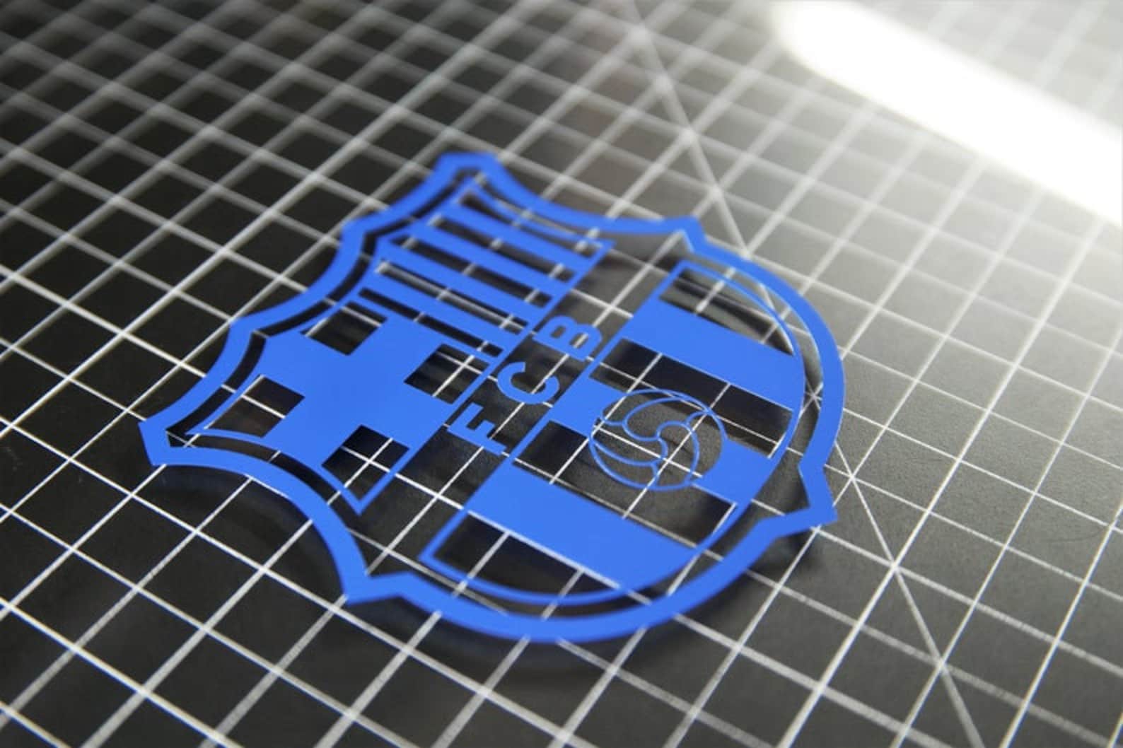 FC BARCELONA Logo Die-cut Vinyl Decal Sticker - 5 Inches for Helmet ...