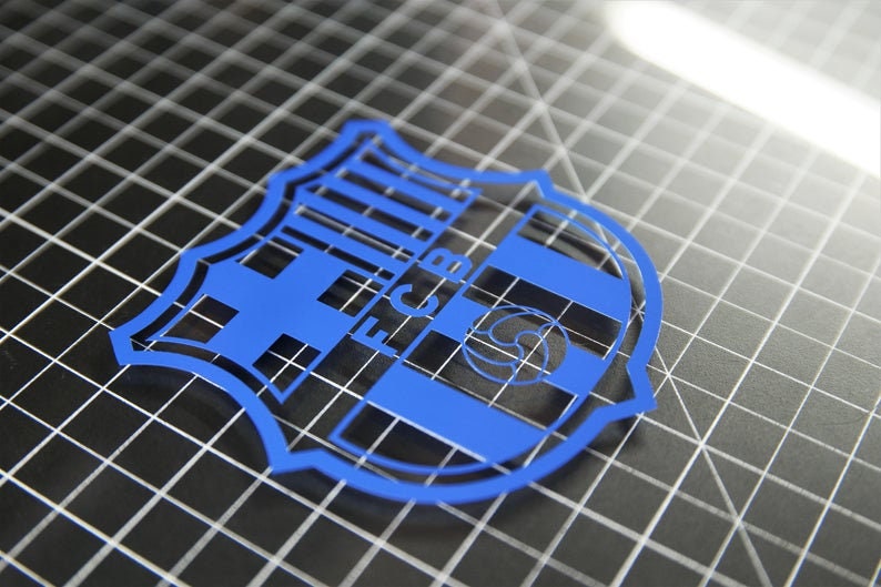 FC BARCELONA Logo Die-cut Vinyl Decal Sticker - 5 Inches for Helmet ...