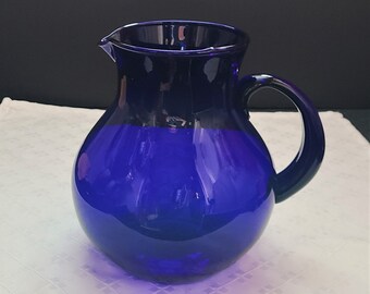 Cobalt Blue Pitcher - Etsy