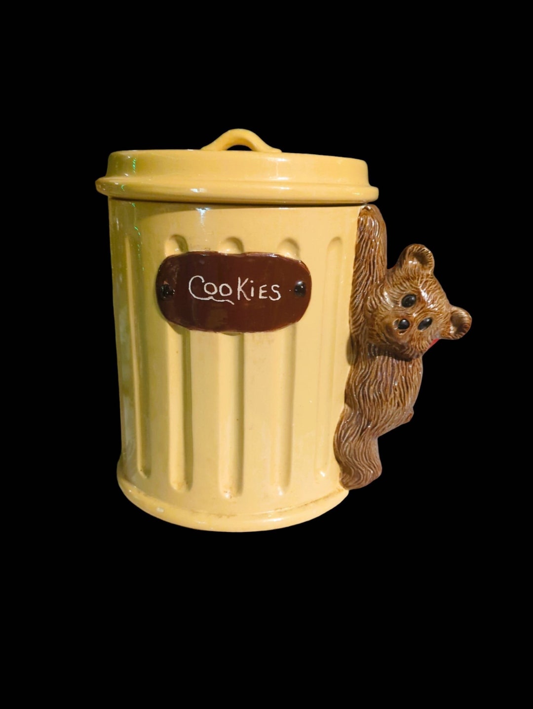 Vintage Arnel's 1976 Climbing Brown Bear Cub Lidded Cookie Jar in ...