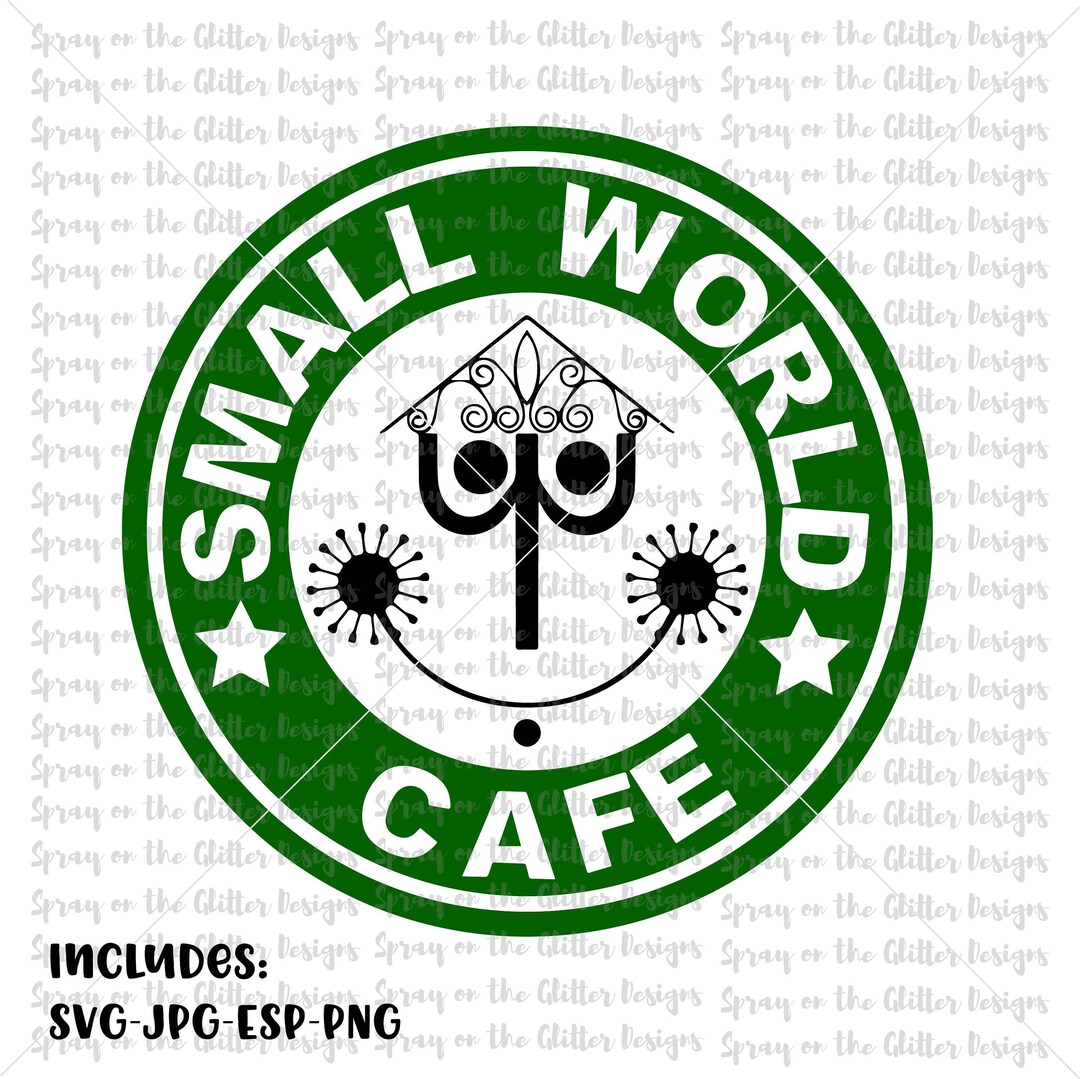 Small World Cafe Coffee Logo SVG PNG JPG - Etsy