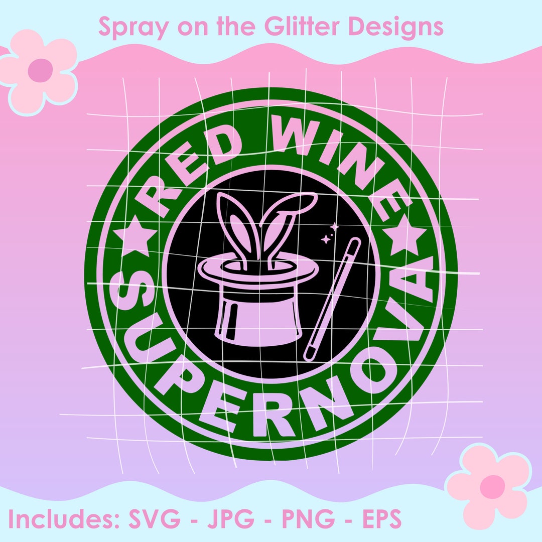 Red Wine Supernova Coffee Logo SVG PNG JPG - Etsy