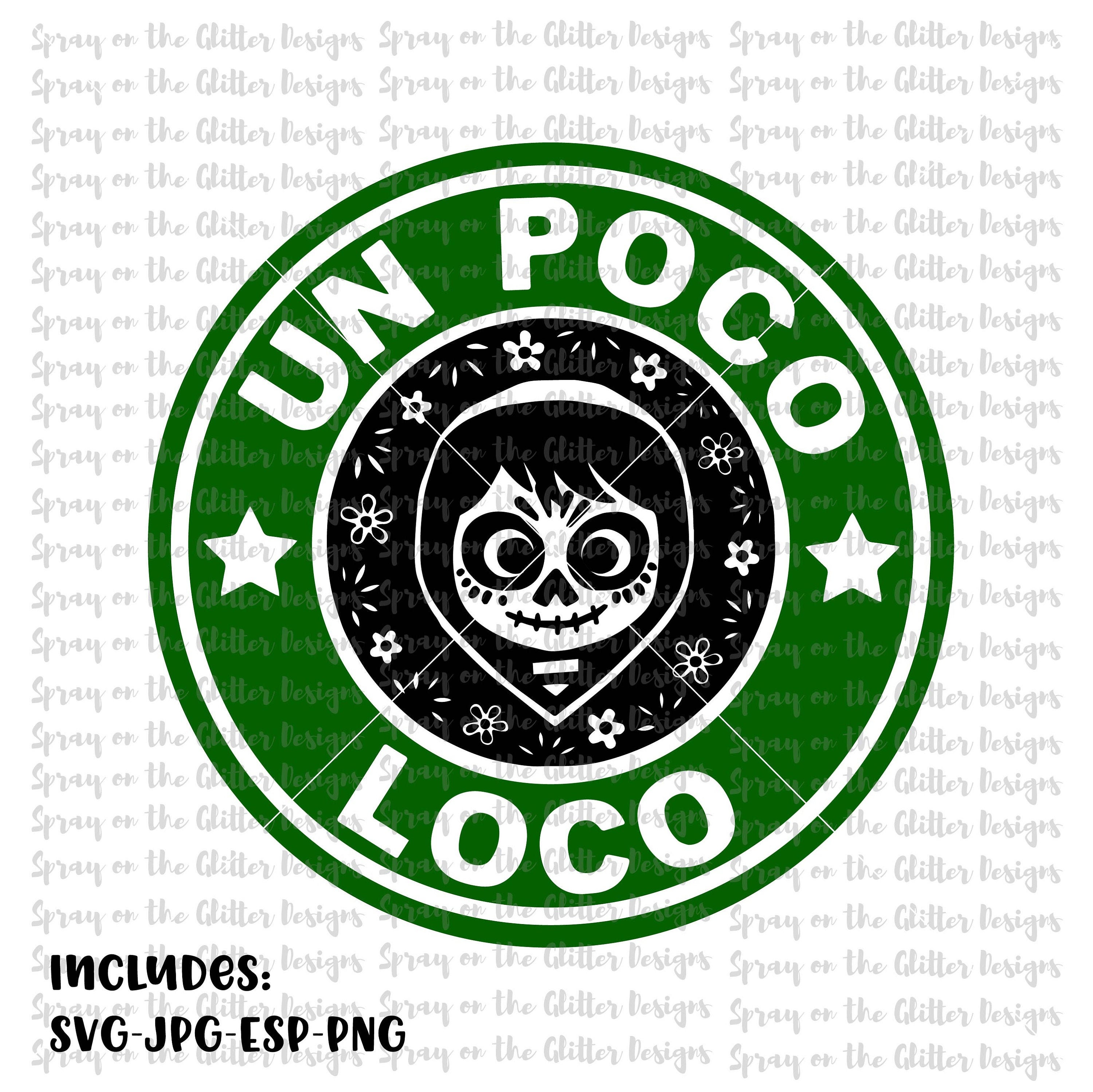 Un Poco Loco Coffee Logo SVG PNG JPG | Etsy