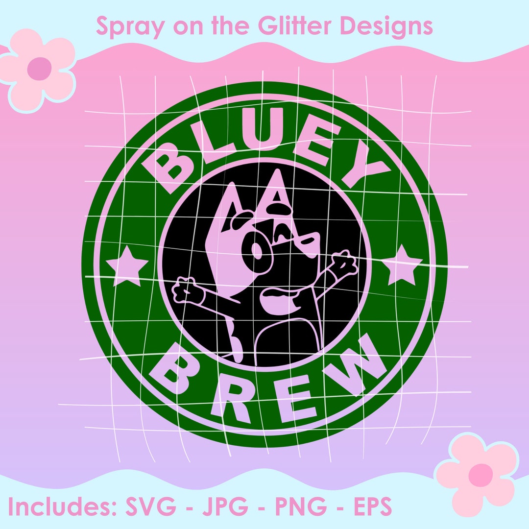 Logotipo de café Bluey Brew SVG PNG JPG - Etsy México