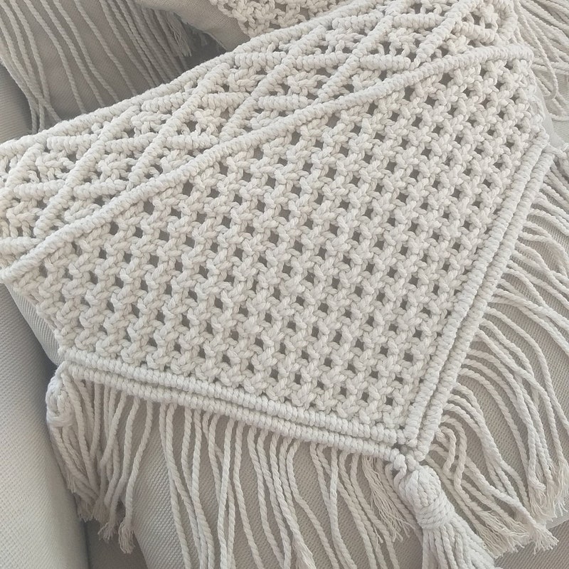Macrame Pillow Cover - Etsy