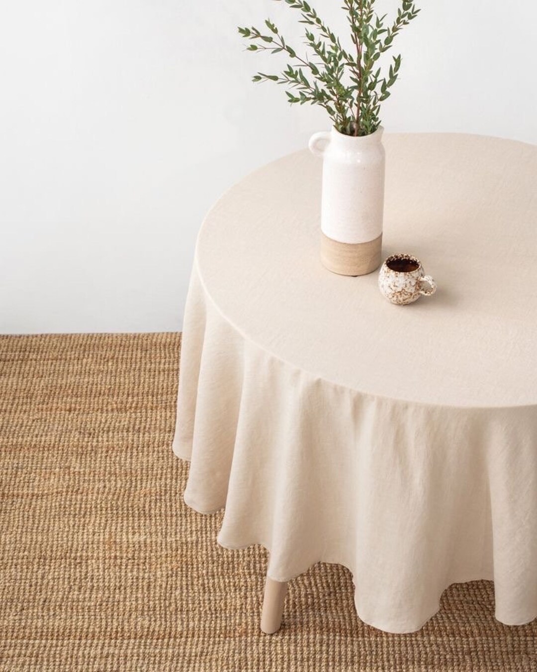 Large Round Tablecloth - Etsy