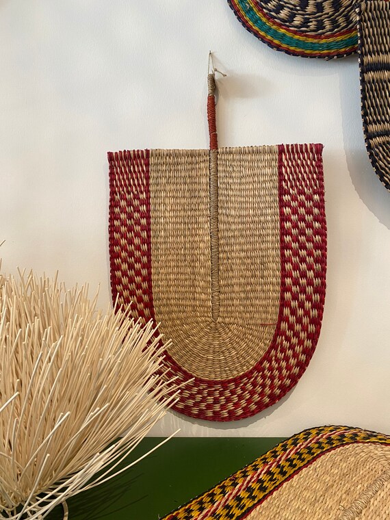 Large Wall Fan Colorful Straw Woven Wall Fan Grass Woven - Etsy