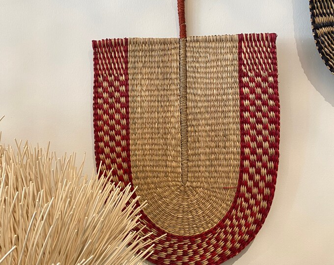 Large Wall Fan, Colorful Straw Woven Wall Fan, Grass Woven Fan, African ...