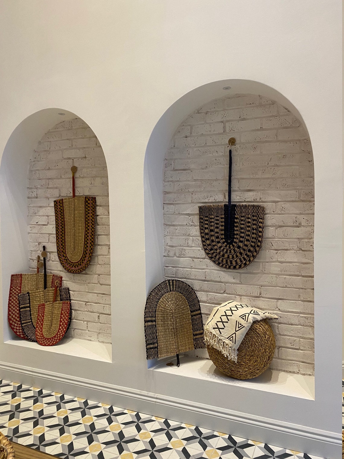 Large Wall Fan Colorful Straw Woven Wall Fan Grass Woven - Etsy