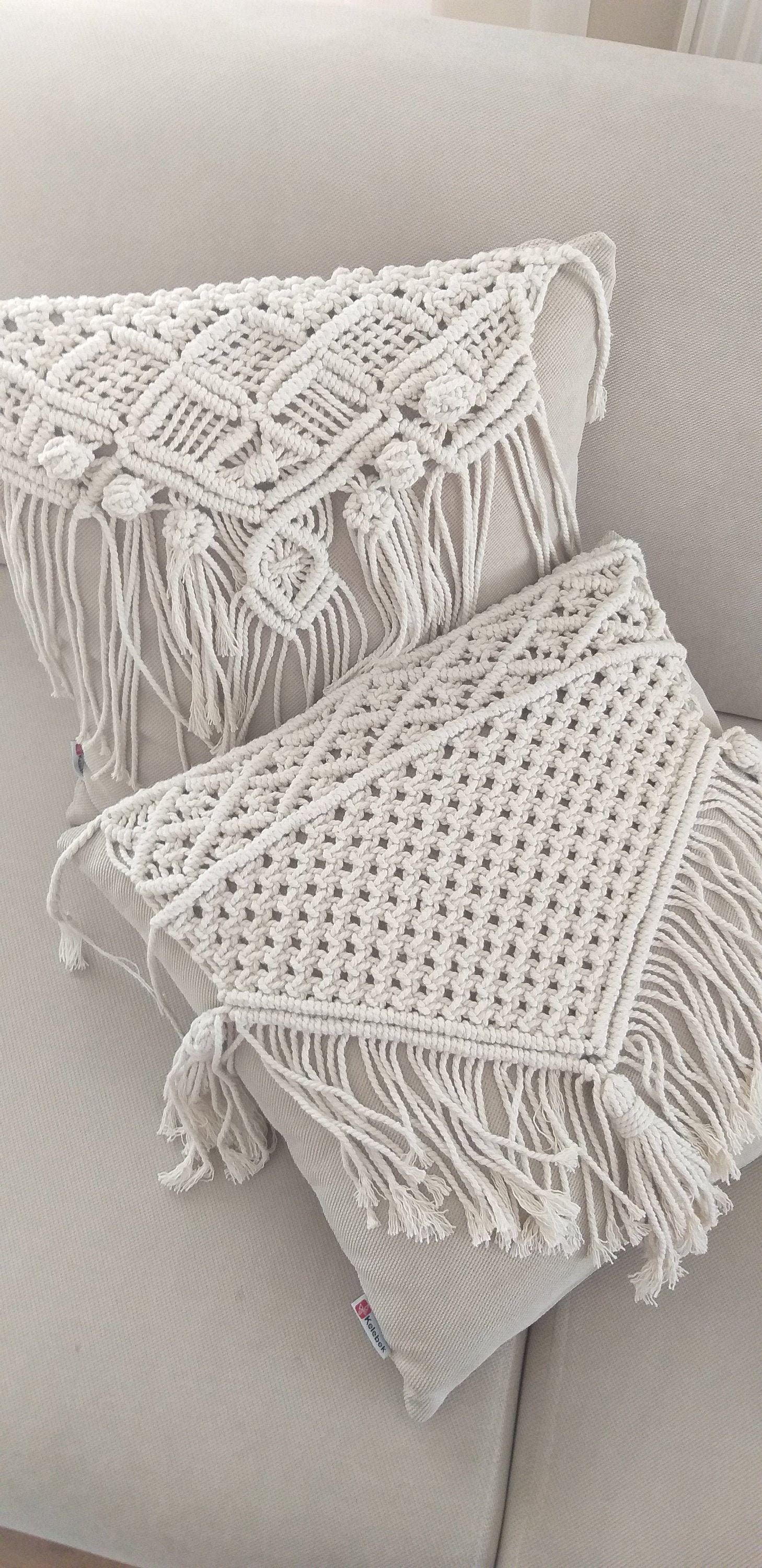 Macrame Pillow Case, Macrame Pillow Cover, Macrame Cushion ...