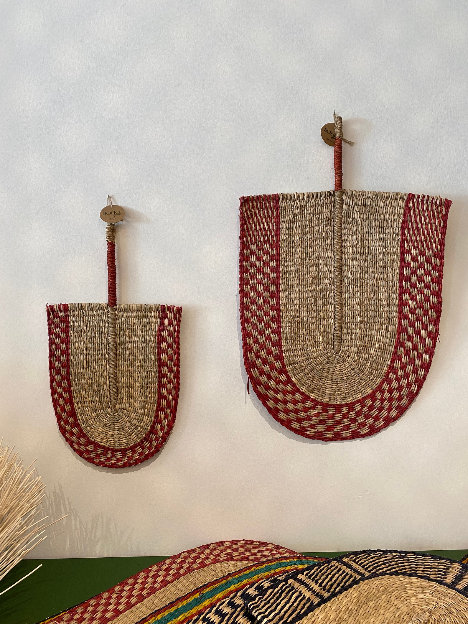 Large Wall Fan, Colorful Straw Woven Wall Fan, Grass Woven Fan, African ...