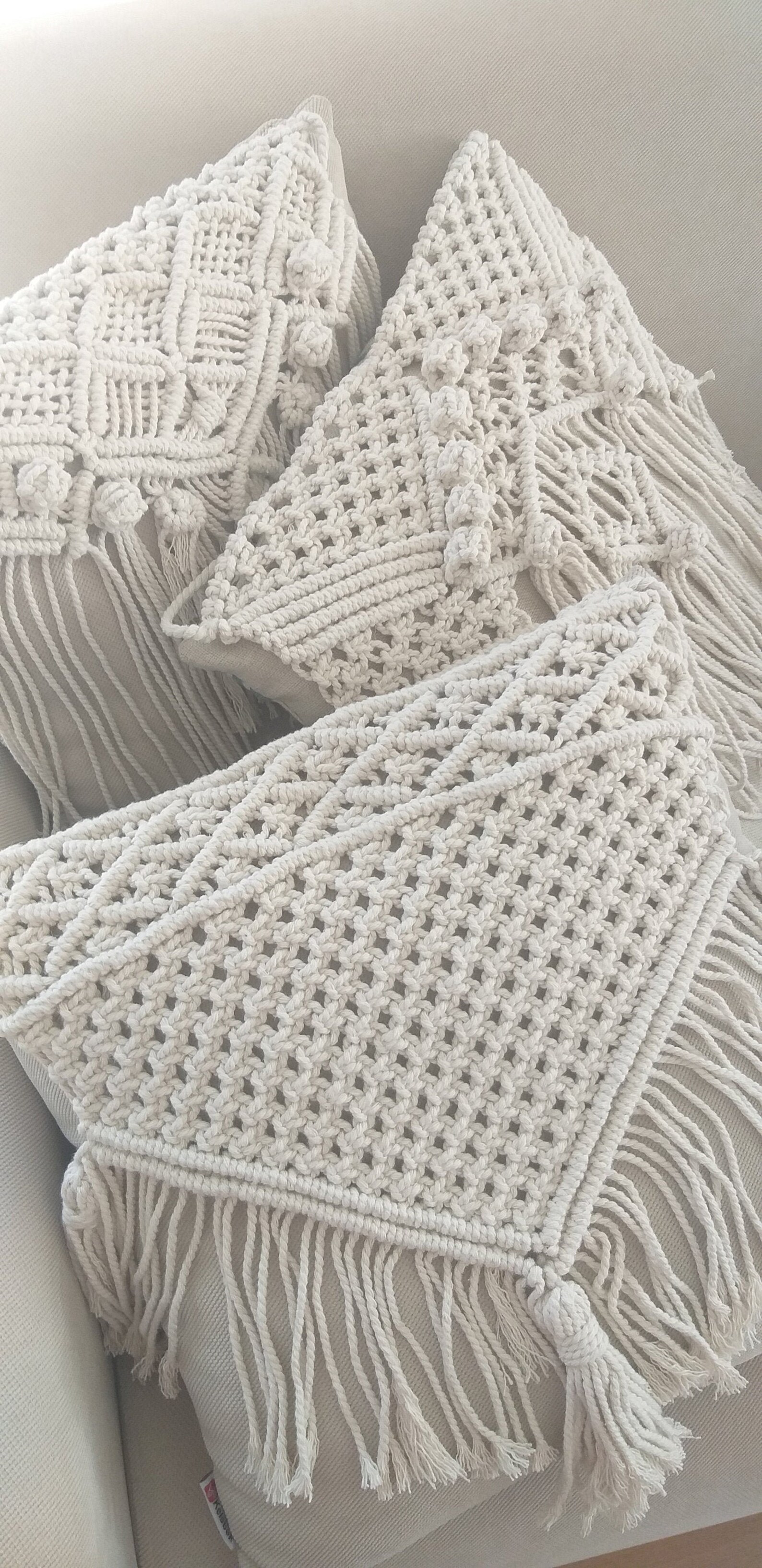 Macrame Pillow Case, Macrame Pillow Cover, Macrame Cushion ...