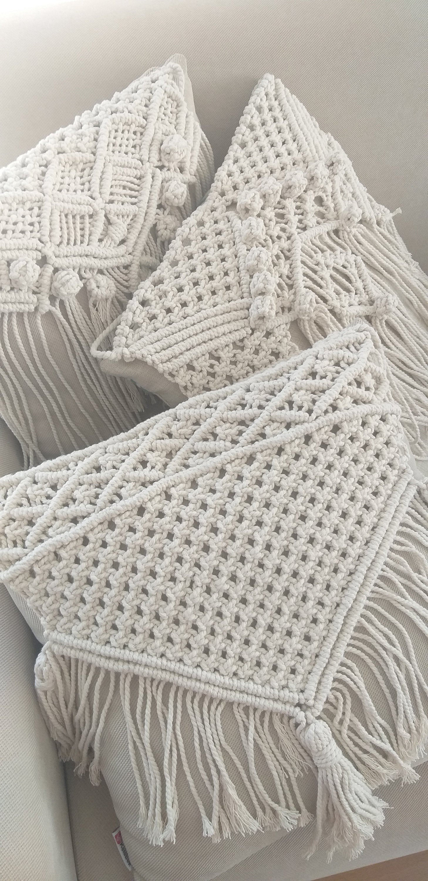 Macrame Pillow Case, Macrame Pillow Cover, Macrame Cushion ...