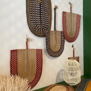 Large Wall Fan, Colorful Straw Woven Wall Fan, Grass Woven Fan, African ...
