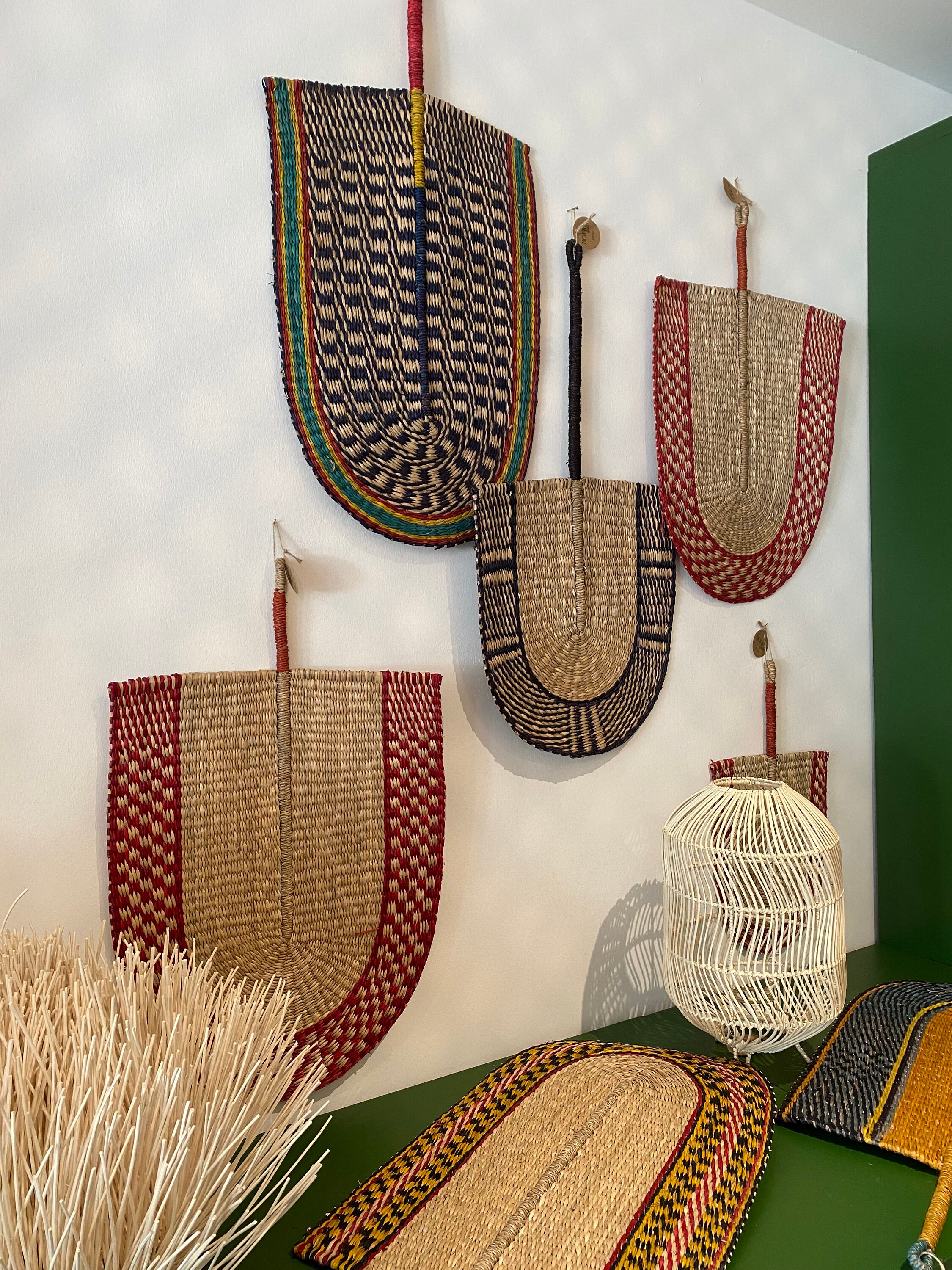 Large Wall Fan Colorful Straw Woven Wall Fan Grass Woven - Etsy