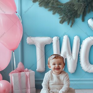 2nd Birthday Backdrop, Two Years Old Birthday Backdrop, Birthday ...