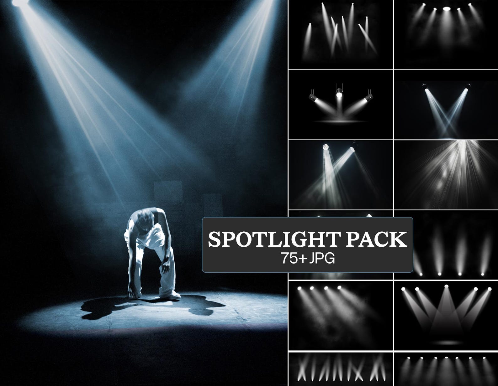 Spotlight Overlays Pack, Stage Light, Theater Spotlight, Concert Spot ...