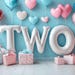 2nd Birthday Backdrop, Two Years Old Birthday Backdrop, Birthday ...